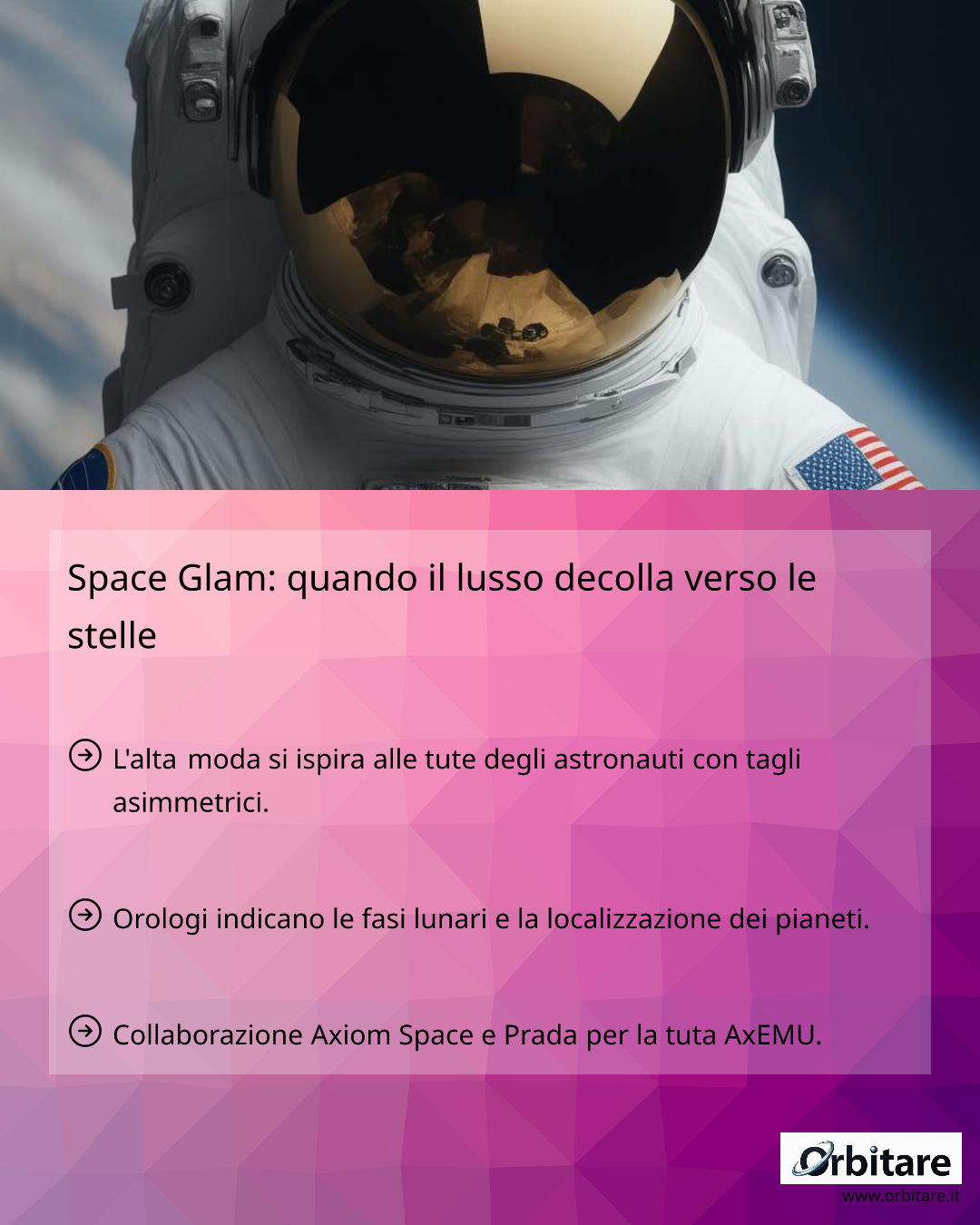 Space Glam: quando il lusso decolla verso le stelle - Orbitare
