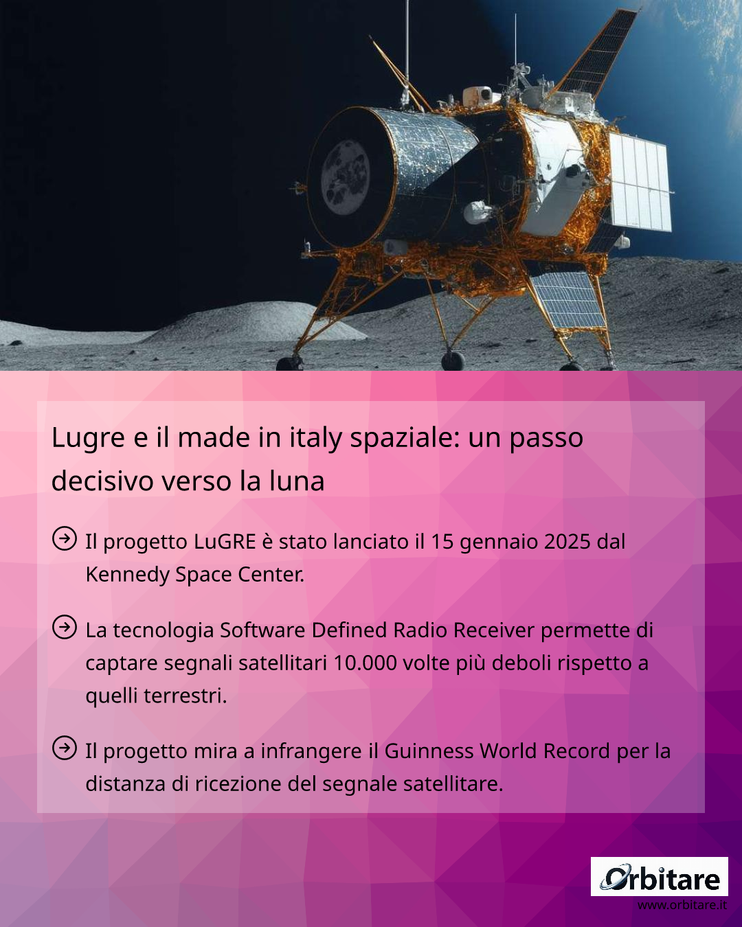Lugre e il made in italy spaziale: un passo decisivo verso la luna ...