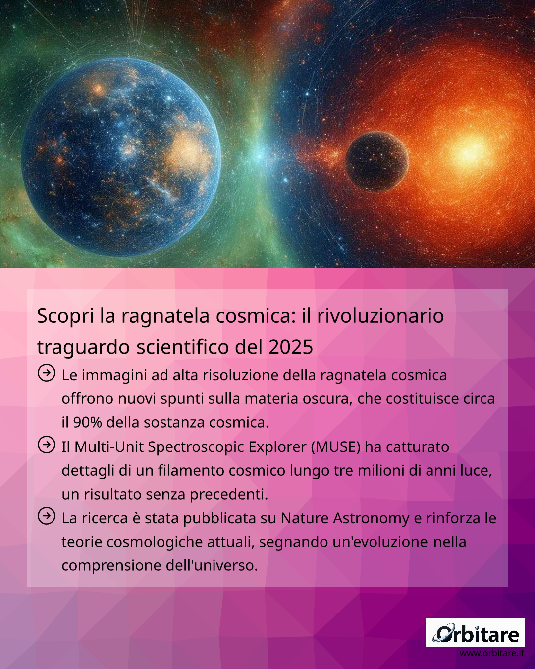 Scopri la ragnatela cosmica: il rivoluzionario traguardo scientifico ...